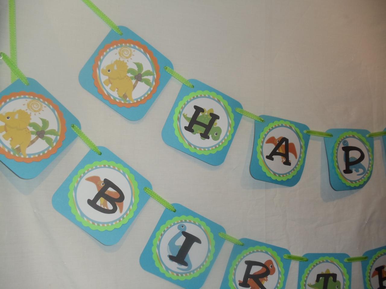 Dinosaur Birthday Banner on Luulla