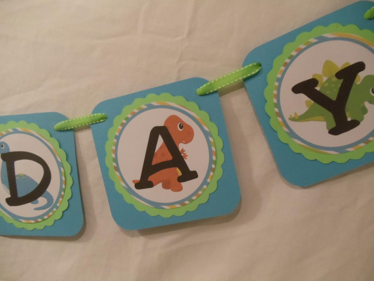 Dinosaur Birthday Banner on Luulla